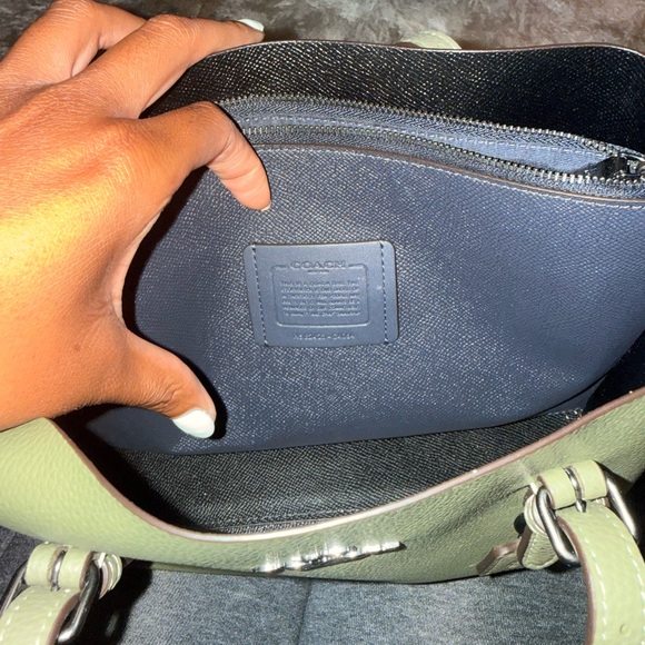 Coach | Bags | Coach Sage Green Leather Tote | Poshmark
